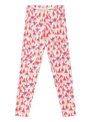 MINI RODINI Mini Rodini Organic Cotton Printed Leggings Red