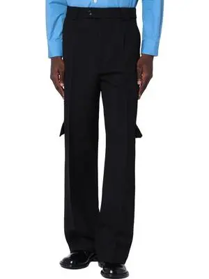 NAMACHEKO Cotton Cargo Trousers - Black