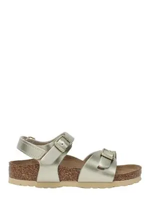 BIRKENSTOCK Rio Leather Sandals - Metal