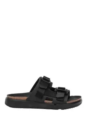 BIRKENSTOCK Shinjuku Leather And Textile Slipper - Black