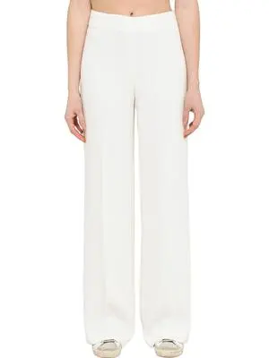 Stella McCartney Wide Leg Viscose Trousers - White