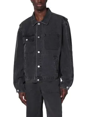 BASKETCASE Washed Denim Jacket - Black