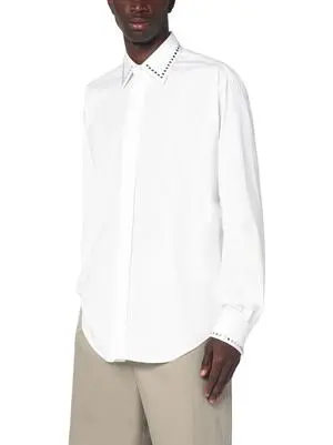 Alexander McQueen Cotton Shirt With Studs - White