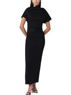 ENTIRE STUDIOS Wool Midi Dress - Black
