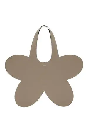 Coperni Flower Leather Tote Bag - Beige