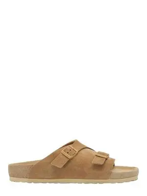 BIRKENSTOCK Suede Zürich Slides - Beige