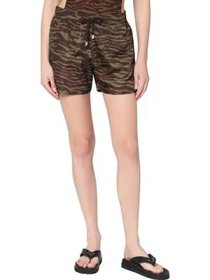 Attico Zebra Nylon Shorts - Print