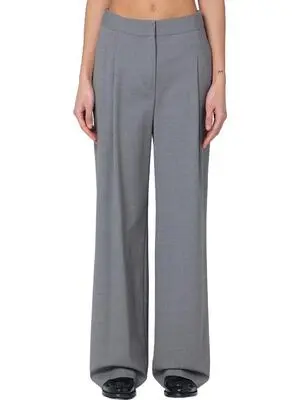 Loulou De Saison Wide Leg Wool Pants - Grey