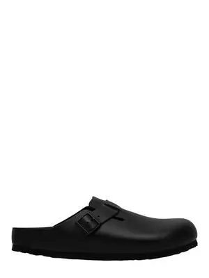 BIRKENSTOCK Boston Slipper In Smooth Leather - Black