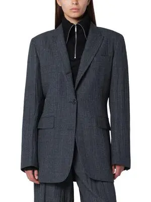 Our Legacy Wool-blend Single-breasted Jacket - Green
