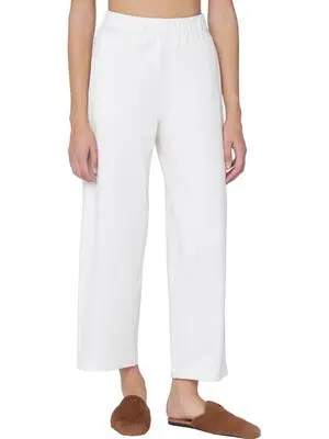 Max Mara Silk-Blend Ankle Trousers White