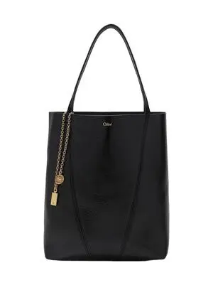 Chloé Medium Leather Tote Bag - Black