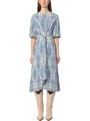 Etro Flared Midi Dress With Print - Multicolor