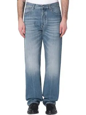 Alexander McQueen Faded Denim Jeans - Blue