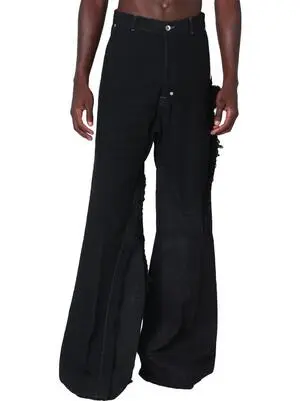 Rick Owens Fringed Flare Pants - Black