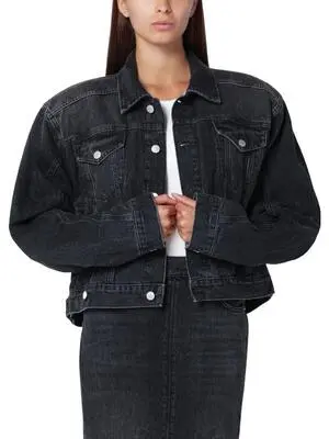 HAIKURE Washed-effect Renee Denim Jacket - Black