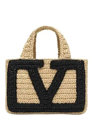 Valentino Garavani Viva Superstar Crochet Small Bag - Beige