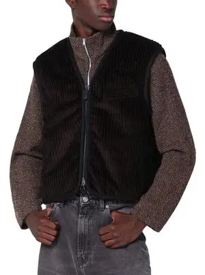 Our Legacy Ribbed Velvet Zip-up Waistcoat - Blue