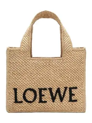Loewe Small Raffia Tote Bag - Beige