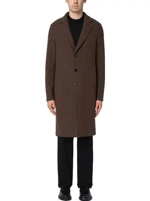 Harris Wharf London Single-breasted Virgin Wool Coat - Brown