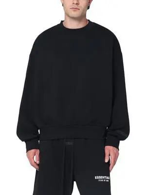 Fear Of God Fleece Cotton Sweatshirt With Logo - Black