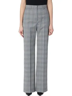 Sportmax Prince Of Wales Check Virgin Wool Pants - Black