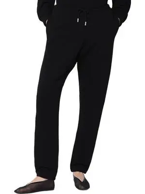 THE ROW Teo Cotton And Cashmere Trousers - Black