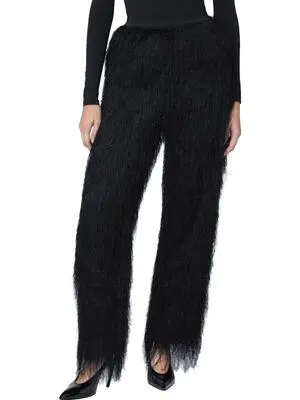 Loulou De Saison Reed Fringed Trousers - Black