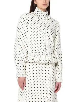 Valentino Garavani Polka Dot Single-breasted Jacket - White