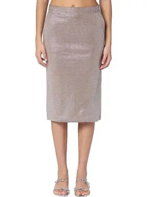 Giuseppe Di Morabito Rhinestone Embellished Midi Skirt - Metal
