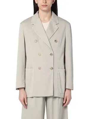 Palm Angels Double-breasted Cotton Jacket - Beige