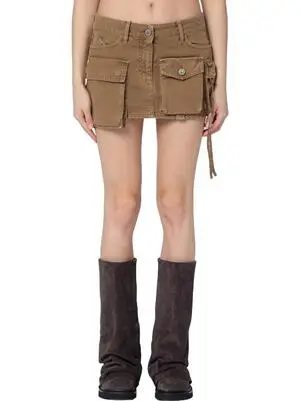 Attico Fay Cargo Miniskirt - Brown