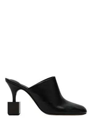 Jacquemus Mule With Geometric Heel - Black