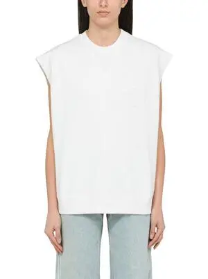Stella McCartney Cotton Over Vest With Logo - White