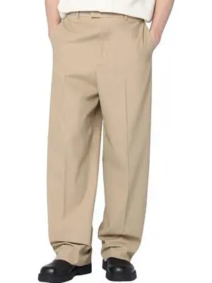 Bottega Veneta Straight-leg Cotton Twill Trousers - Beige
