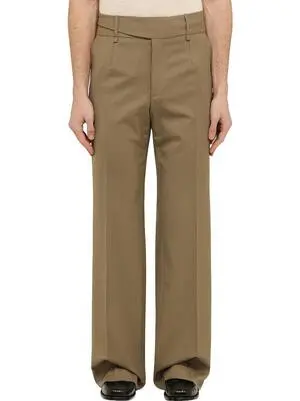 Dolce & Gabbana Wool Tailored Trousers - Beige