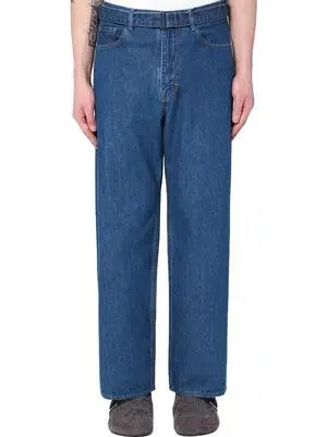 Auralee Straight-leg Jeans With Belt - Blue