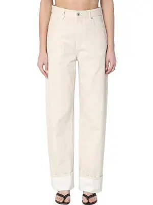 Bottega Veneta Wide Leg Jeans - Beige