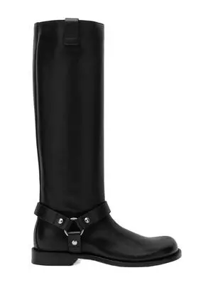 Loewe Campo Biker High Boot - Black