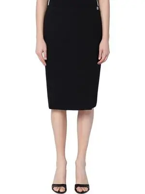 GIVENCHY Wool Midi Skirt With Metal Button