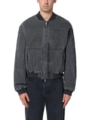 REPRESENT Washed Cotton Bomber Jacket - Black