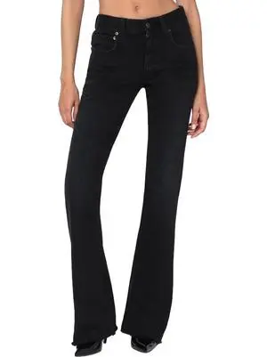 Balenciaga Bootcut Slim Fit Denim Trousers - Black