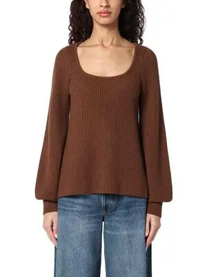 Loulou De Saison Ribbed Cashmere Jumper - Brown