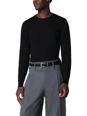 DRUMOHR Merino Wool Crew-Neck Sweater Black