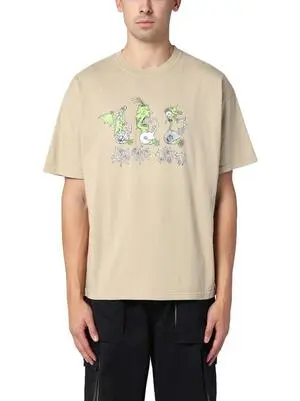 BRAIN DEAD Cotton T-shirt With Print - Beige