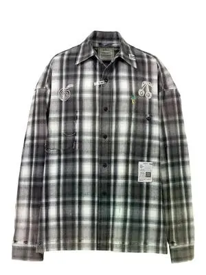 Mihara Yasuhiro Vintage Like Check Shirt - Black
