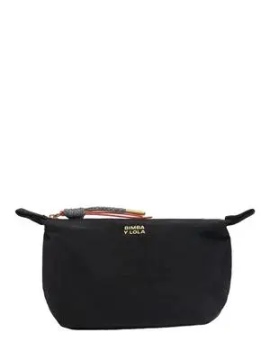 Bimba Y Lola Logo Lettering Makeup Bag - Black