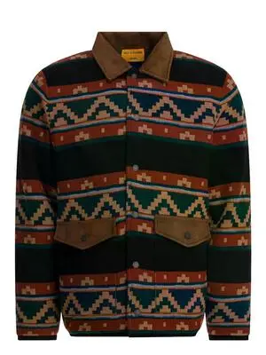 GUEST IN RESIDENCE Patterned Corduroy-Collar Jacket