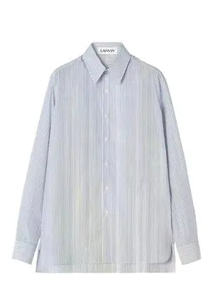 LANVIN Striped Buttoned Shirt - Blue