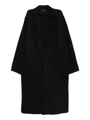 Y’s Cotton Twill Coat - Black